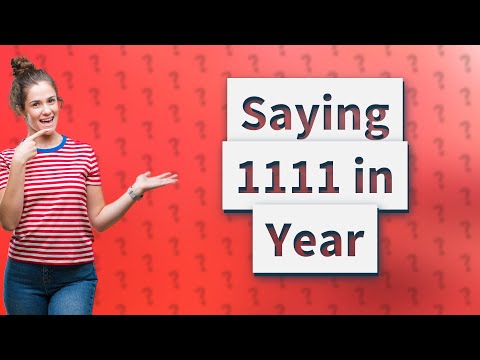 How do you say 1111 in year?