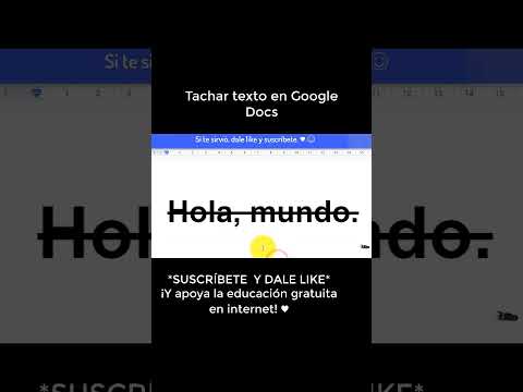 Tachar texto en Google Docs #shorts