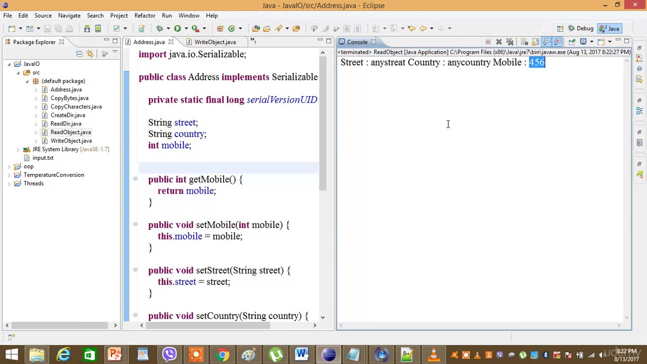 10  Java Object Serialization Transient variable