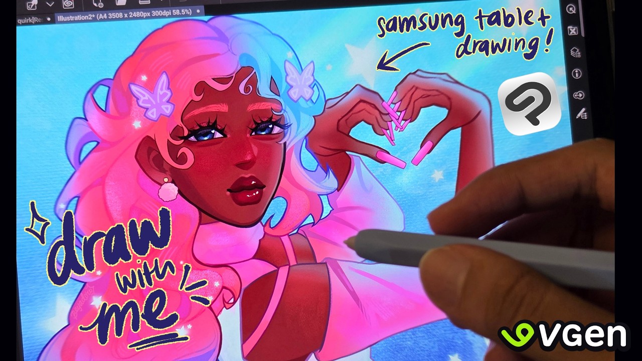 draw a commission with me ~  ★ chill art process