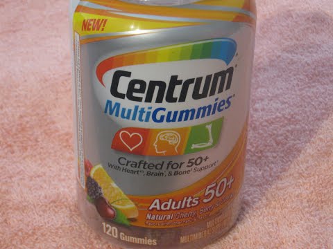Centrum MultiGummies Adults 50+ (Show off & Review) Natural Cherry, Berry & Orange, multivitamin