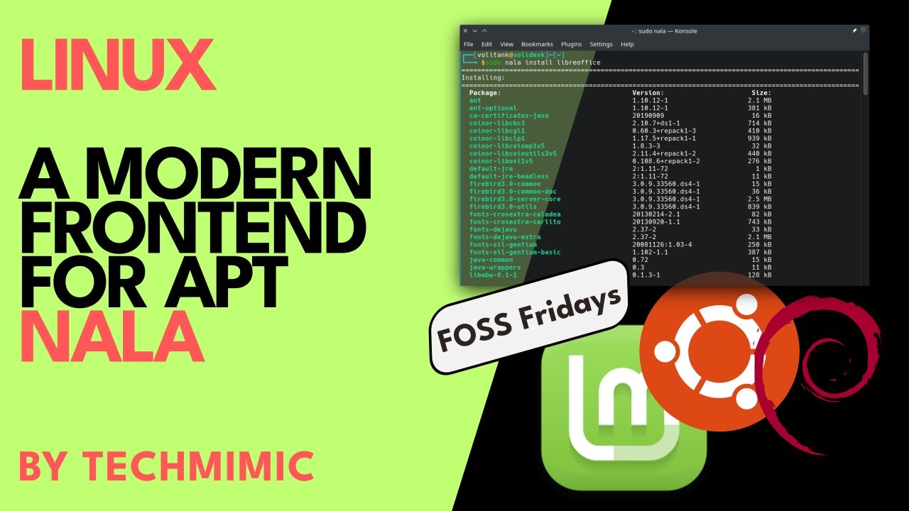 A MODERN frontend for APT with NALA (for Linux Mint, Ubuntu, Debian)