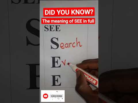 SEE: The meaning of SEE in full. Learn hidden meanings and some writing skills.