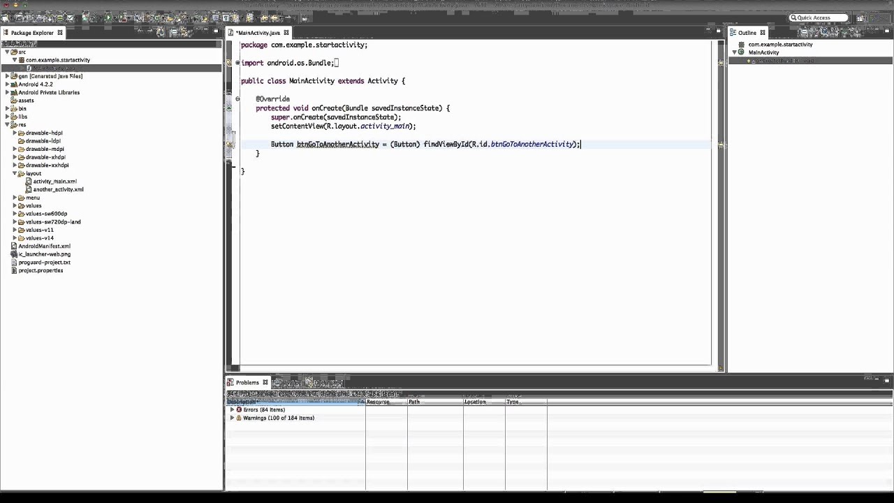Android Tutorial: Intent and StartActivity