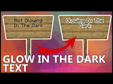 How To Make SIGNS GLOW IN THE DARK In MINECRAFT