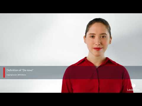 "De novo" - Legal Definition