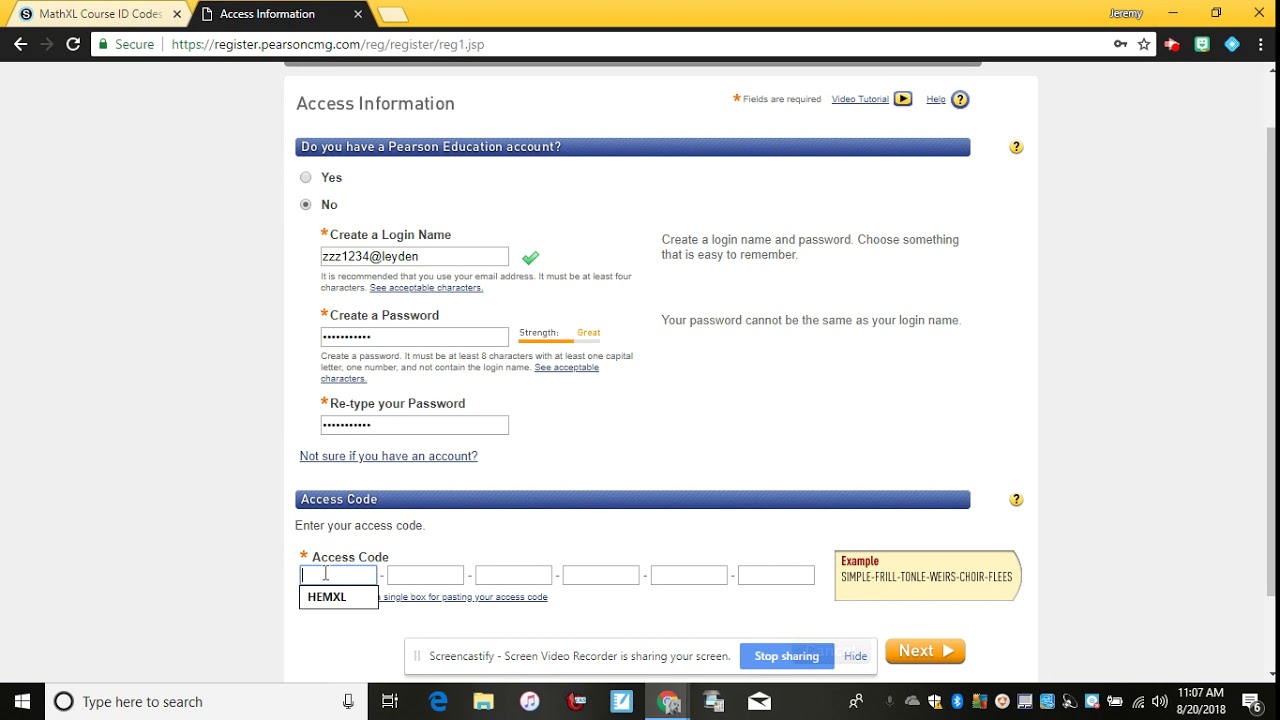 How to set up your MathXL account