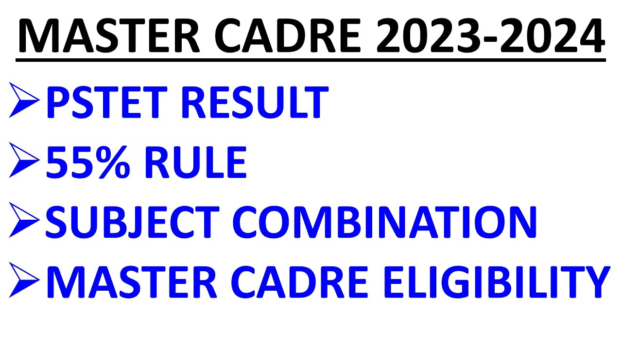 MASTER CADRE 2023-2024