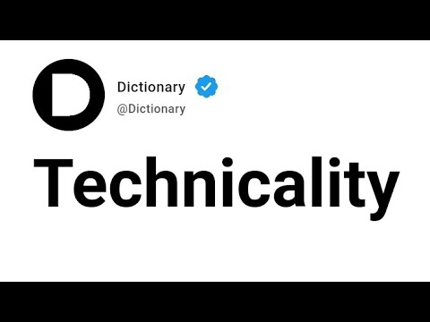 Technicality Meaning In English