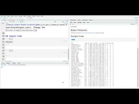 Intro to R Markdown VIDEO | educational research techniques