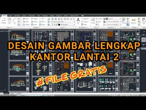 DESAIN GAMBAR PEKERJAAN GEDUNG KANTOR 2 LANTAI