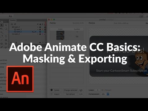 Adobe Animate CC 2018 Basics 9 - Masking and Exporting Animated PNG Files