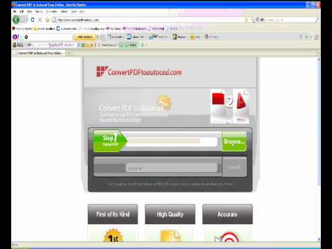 Pdf to dwg conversion - for free