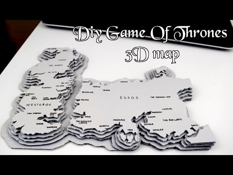 DIY Game of Thrones 3D cardboard map