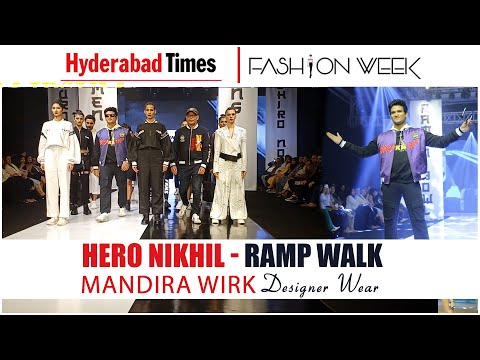 Hero Nikhil Ramp Walk | Mandira Wirk Designer Wear | Hybiz tv