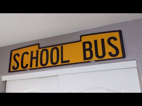 Unboxing a School Bus Sign