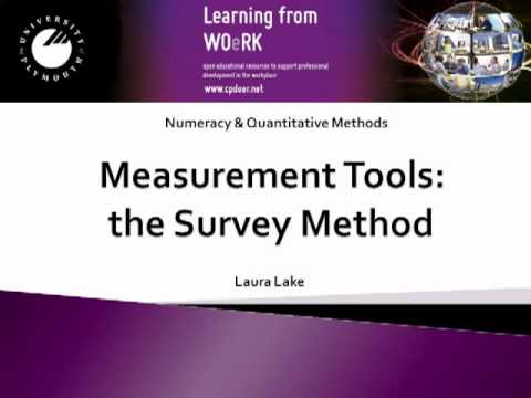 Numeracy & Quantitative Methods - Measurement Tools: the Survey Method