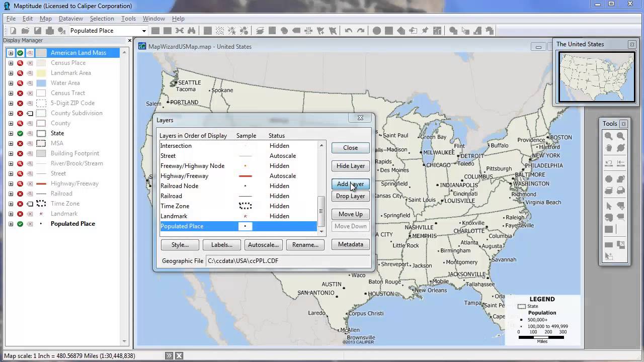 Mapping shapefiles & GIS File Formats with Maptitude mapping software
