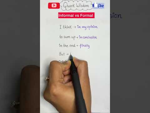 Formal vs Informal English Examples #shorts