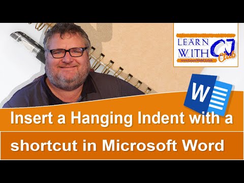 Learn how to Insert a Hanging Indent with a shortcut in Microsoft Word