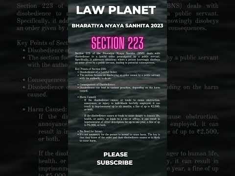 Section 223 (Bharatiya Nyaya Sanhita, 2023) #indialegal #legalseries #indianlawupdates #news #law