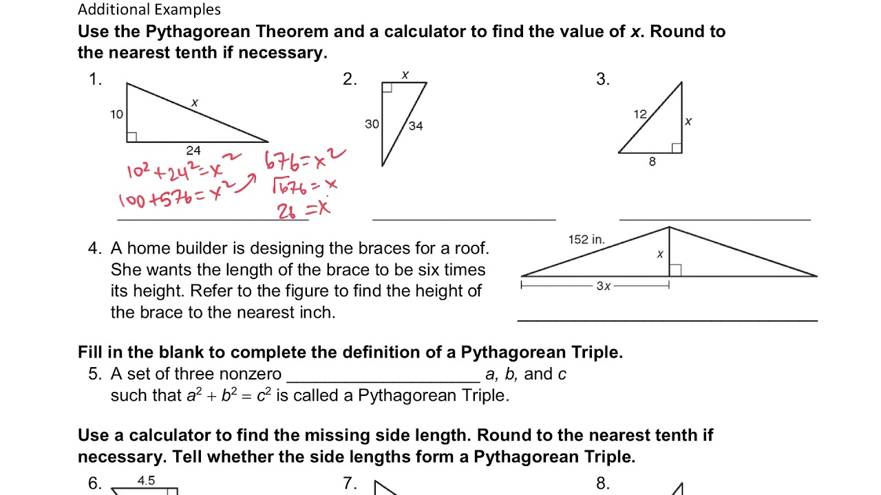 Pythagorean Theorem in Geometry & Examples