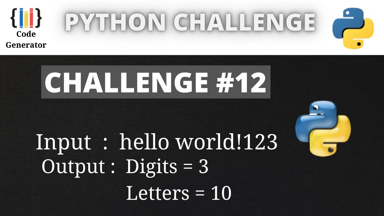 Python Challenge Program | #12