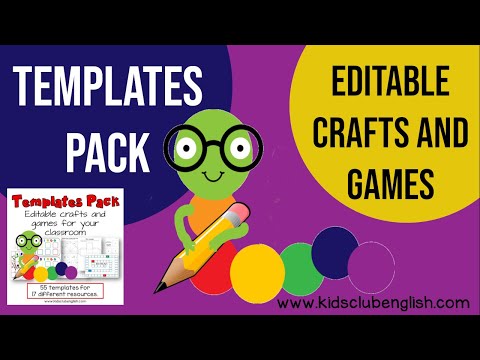 Templates Pack - Editable Crafts and Games for your Classroom