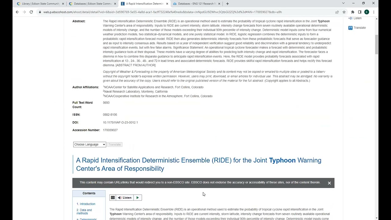 Library Resources Demonstration