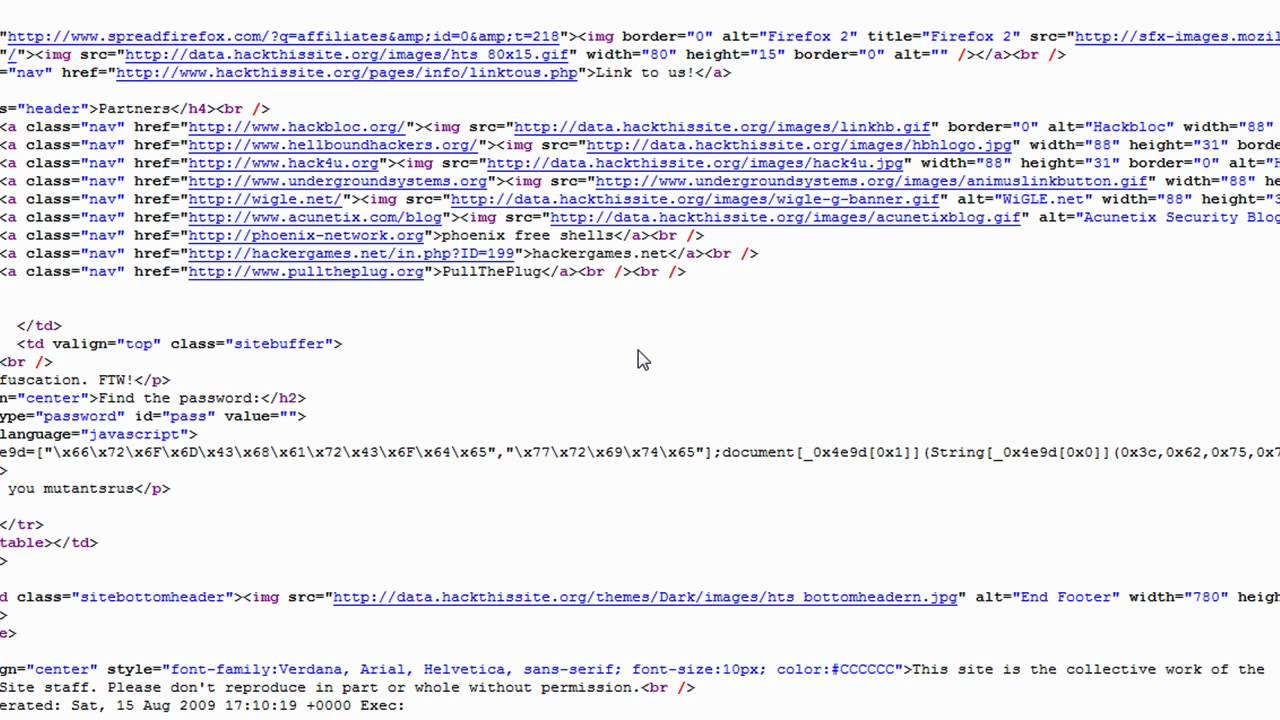 HackThisSite - Javascript 7 Tutorial