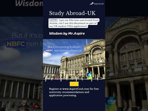 Loan Sanction Letter Conditions for UK Student VISA by AspireGrad