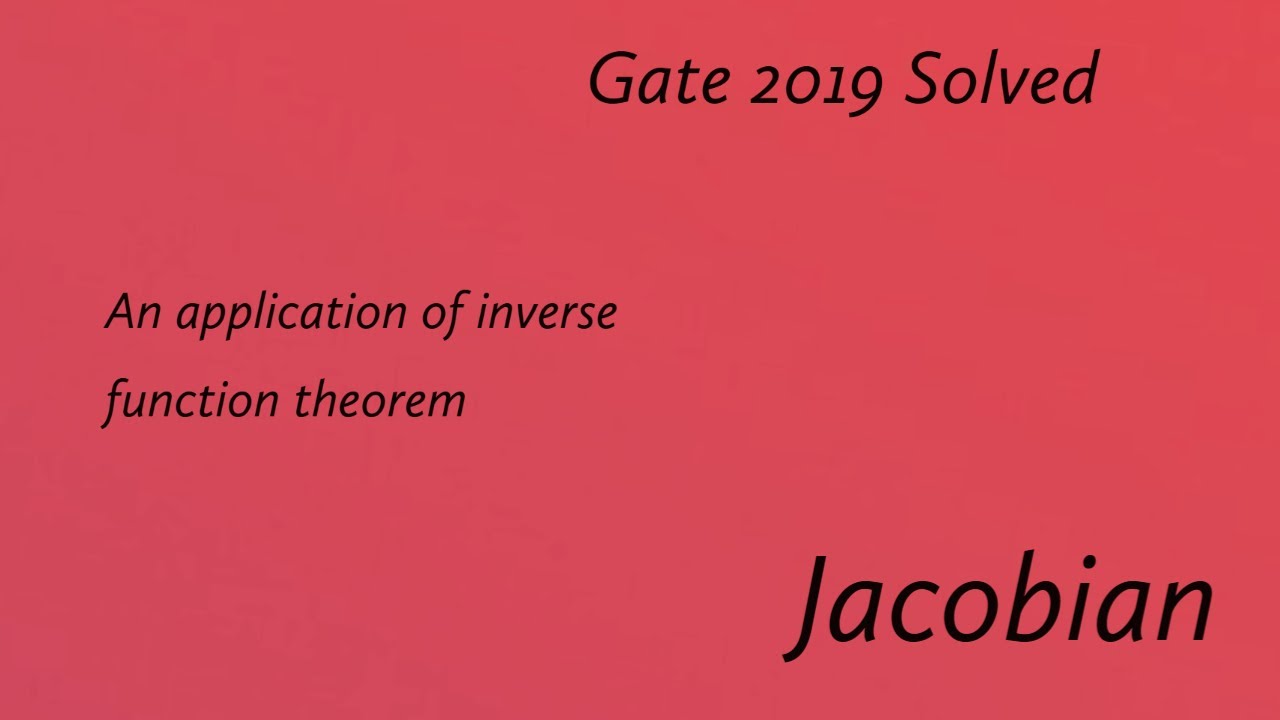 Inverse function theorem #gate preparation,  #gate2021, #csir
