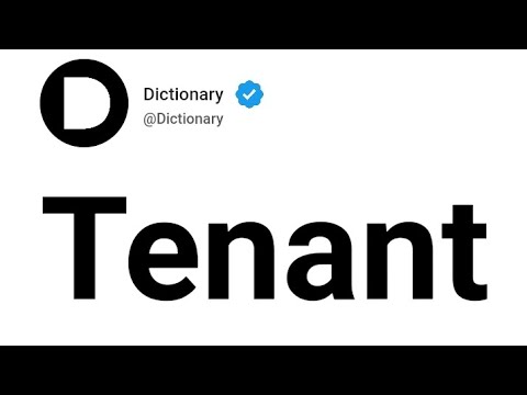 Tenant Meaning In English