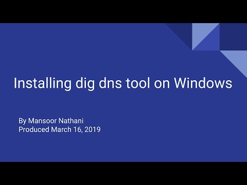Install dig DNS tool on Windows