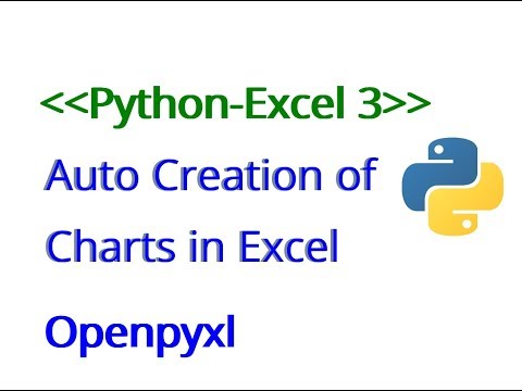 Python Excel 3/5 : Auto creation of charts in excel using python openpyxl