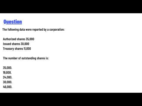 The following data were reported by a corporation:Authorized shares 35,000 Issued shares 30,000