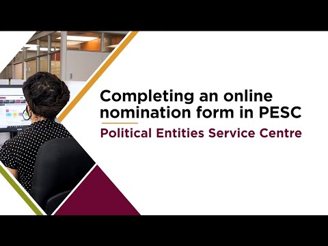 Completing an Online Form in PESC | Elections Canada