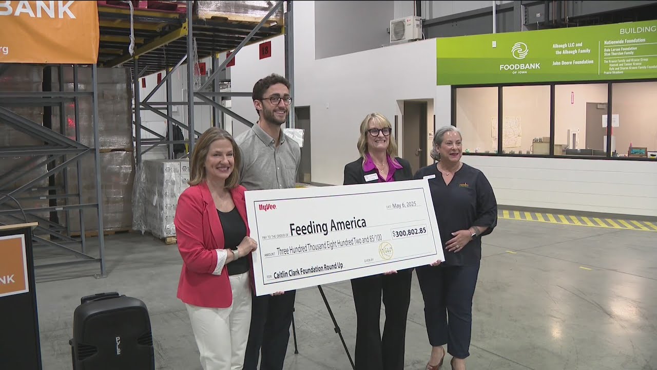 Caitlin Clark Foundation, Hy-Vee donate over $300k to Feeding America