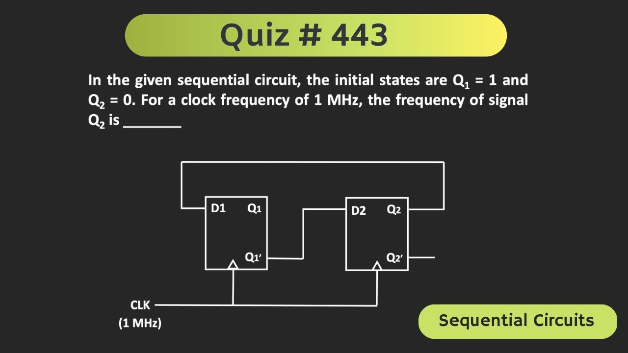 Sequential Circuit Solved Problem (Digital Electronics) | Quiz # 443