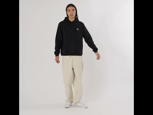 CONVERSE HOODIE STAR CHEVRON EMBROIDERED ZWART | Courir.com