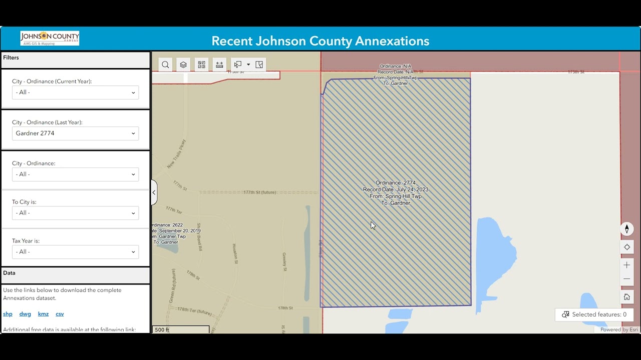 Johnson County Annexation Map Instructions