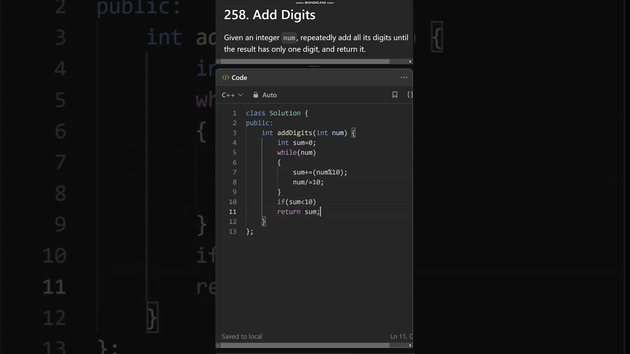 Add Digits | Leetcode | DSA | Coding | Placement | Problem Solving