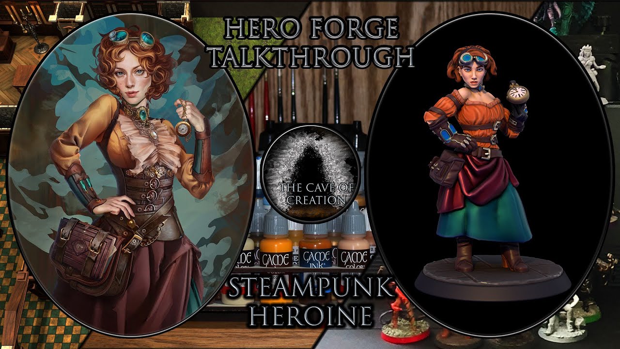 Heroforge Talkthrough - Steampunk Heroine.