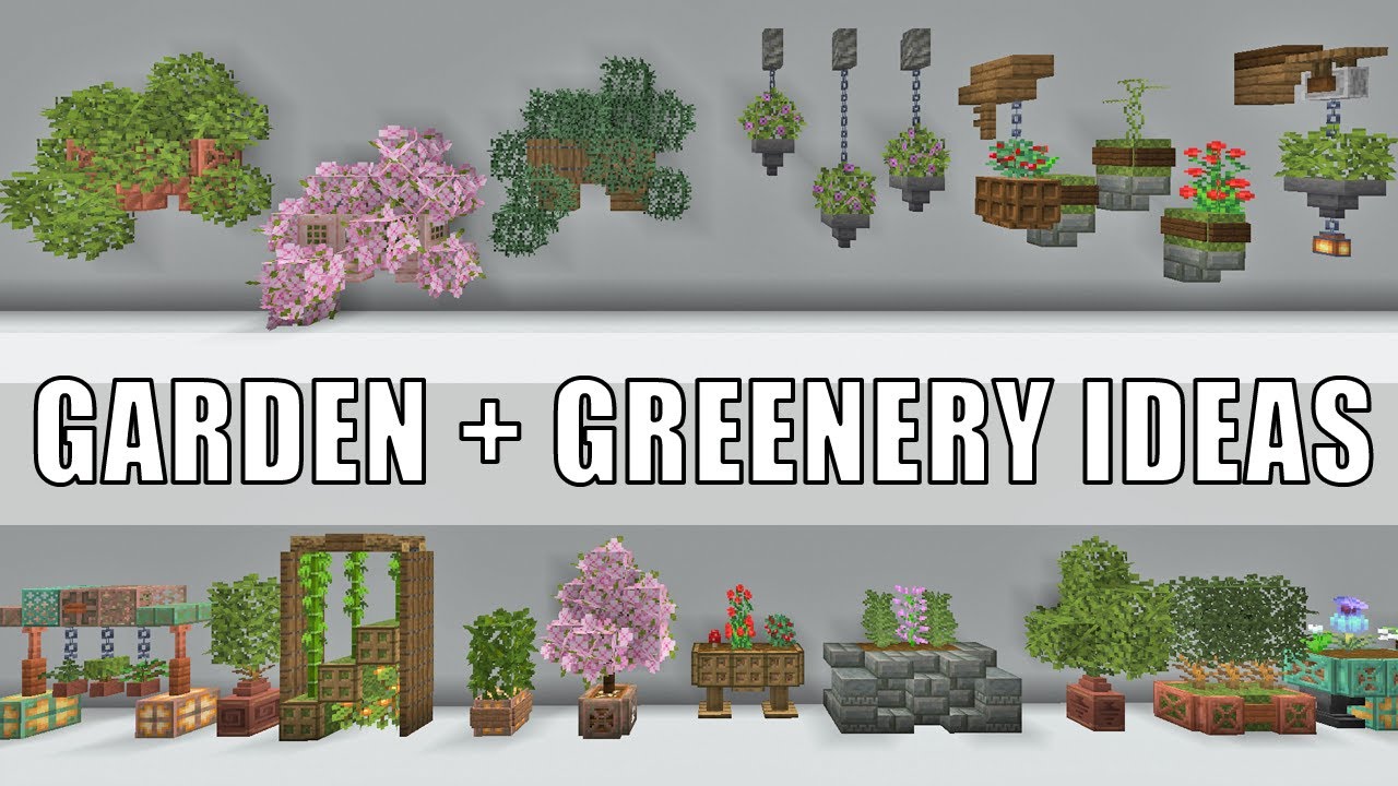 Minecraft Garden & Greenery Decor Ideas | How to Build Beautiful ...
