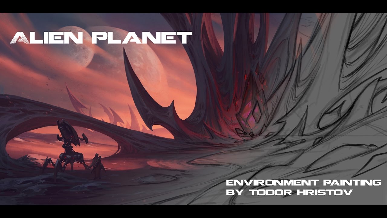 Alien Planet - Environment speed up Painting