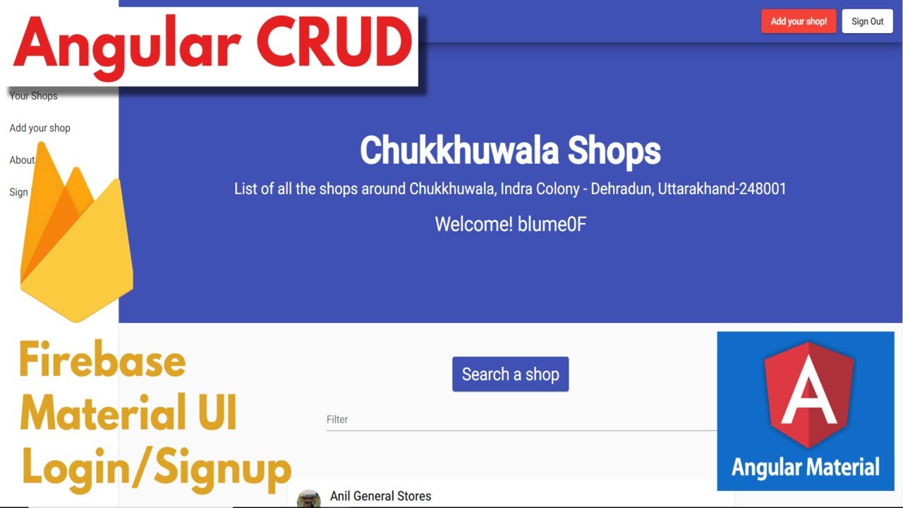 Angular Material CRUD Complete Project Tutorial with Firebase - Build a Shop CRUD App