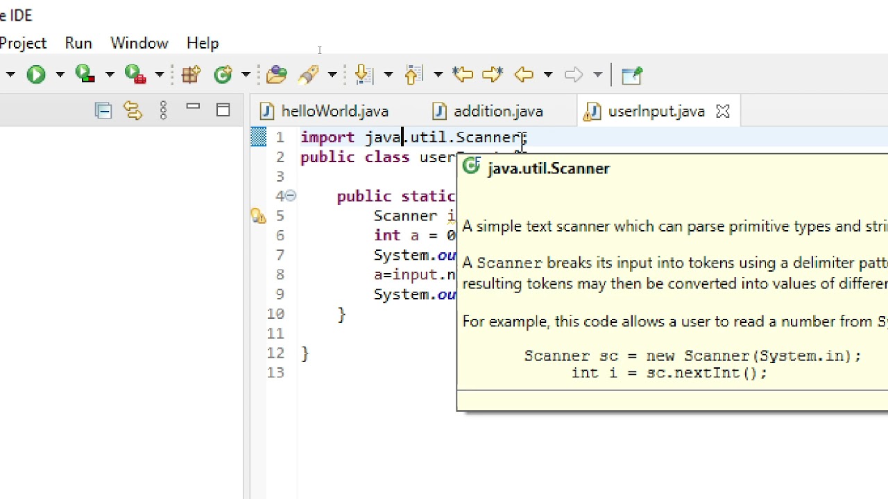 Java Program To Take Input from User via Console