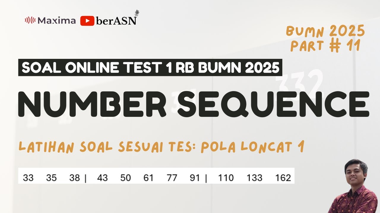 PART 11. SOAL ONLINE TEST 1 BUMN 2025 NUMBER SEQUENCE | TES BUMN 2025