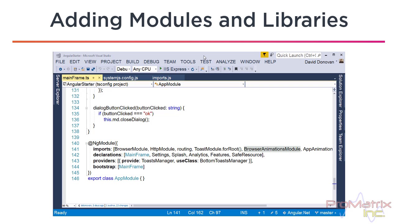 Adding Angular Modules and 3rd Party Libraries