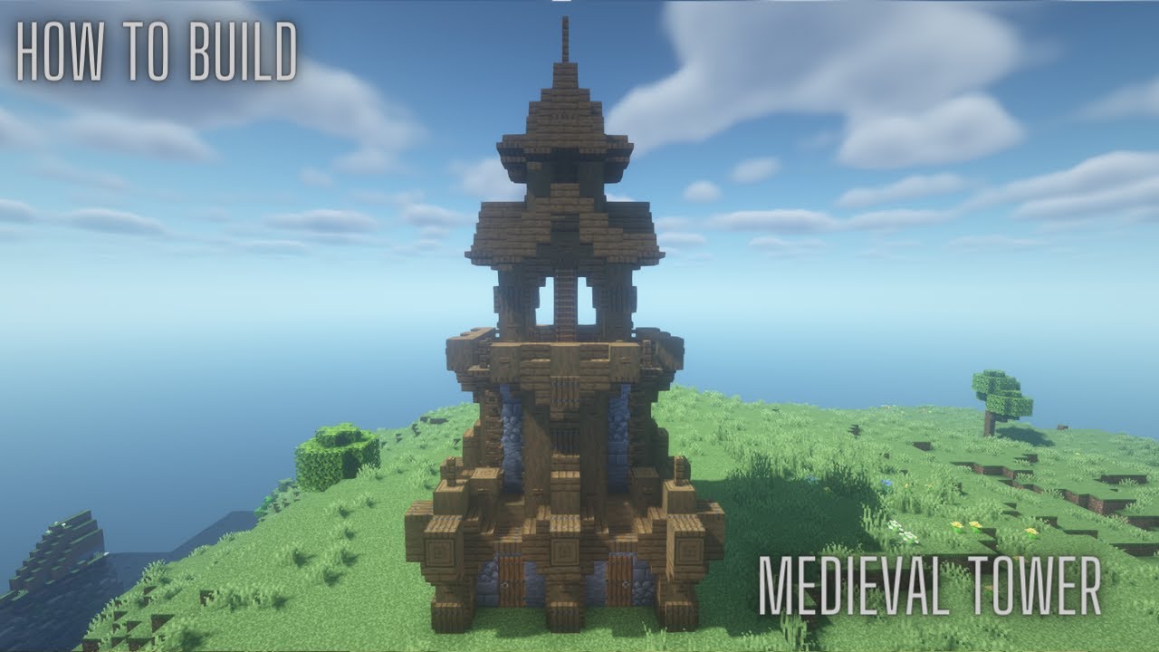 Minecraft: How to build Medieval Tower - Minecraft Builders